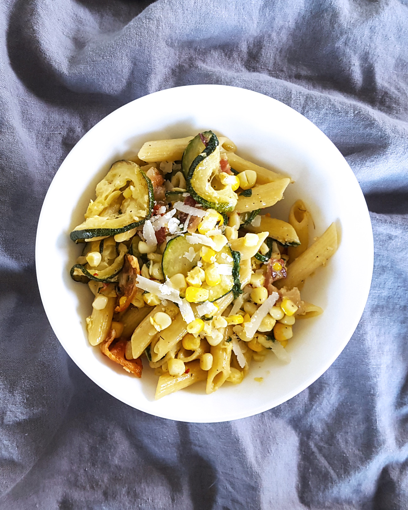 Creamy Corn Zucchini Summer Skillet Pasta Feast In Thyme